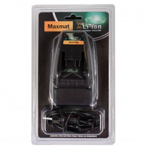 Carregador Bateria Litio 20V Rápido - 20010909 | MaxMat