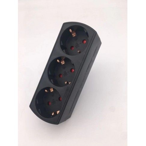 Ficha Tripla Frontal Preta - 20017906 | MaxMat