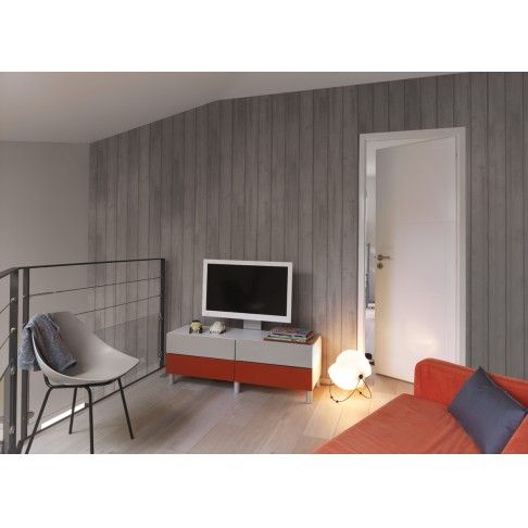 LAMBRIM PVC CINZA RÚSTICO 2600X375X8MM CX.3,9M2 - 20000229 | MaxMat