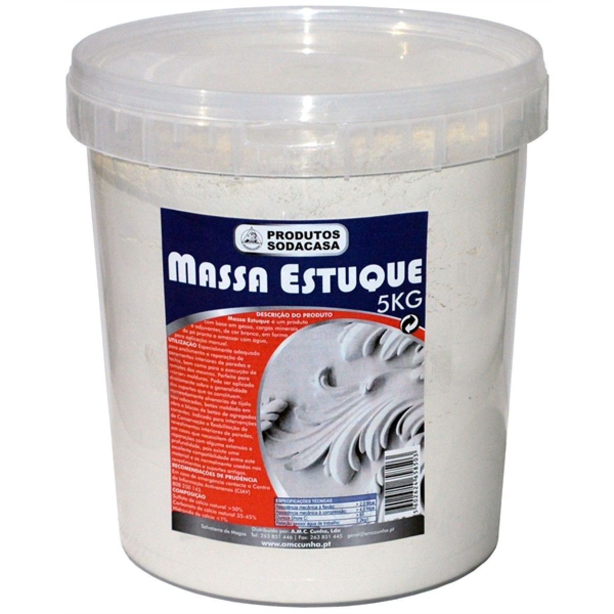 Massa Estuque Pó Balde 5kg | MaxMat