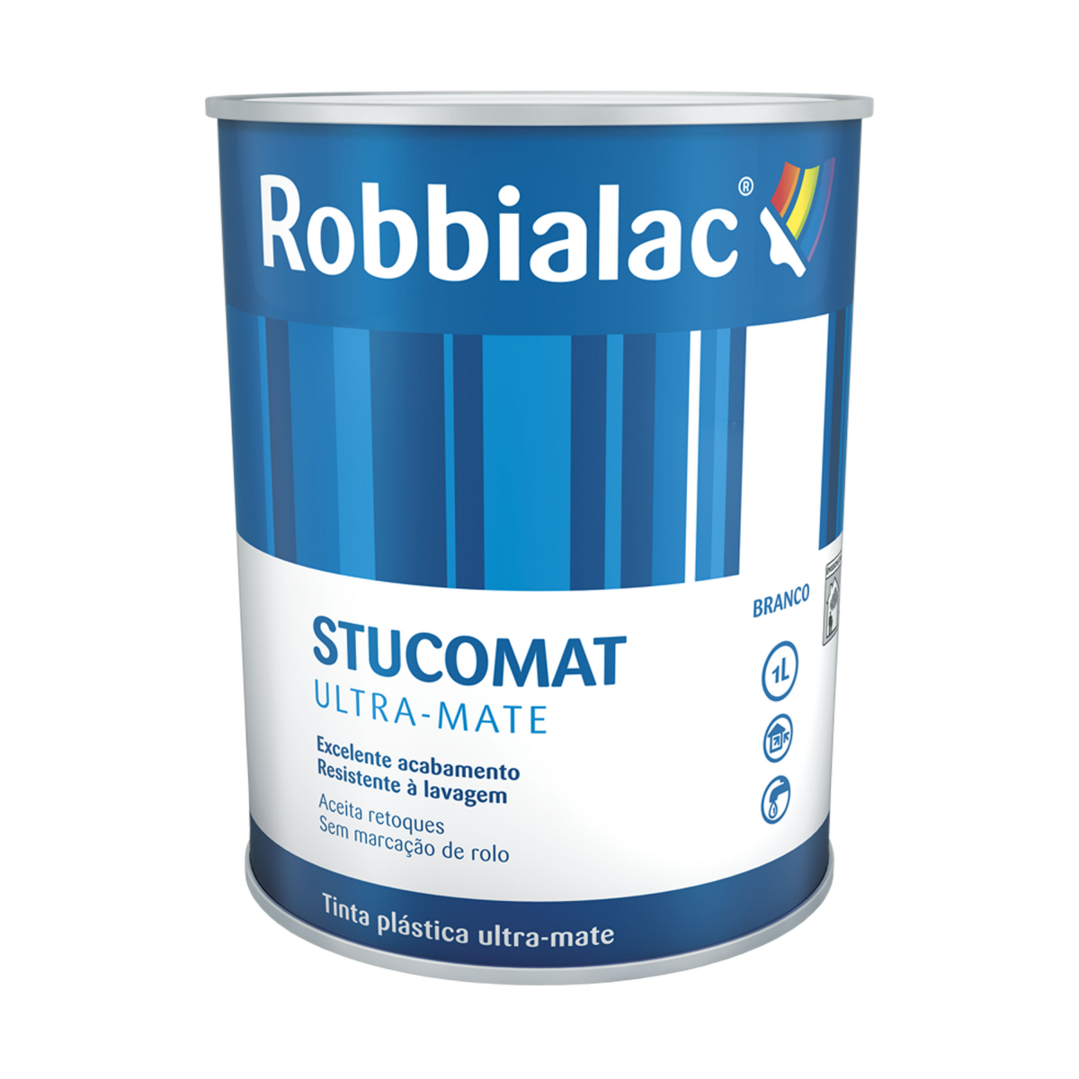 Tinta Plástica Stucomat 1L - 10072355 - MaxMat