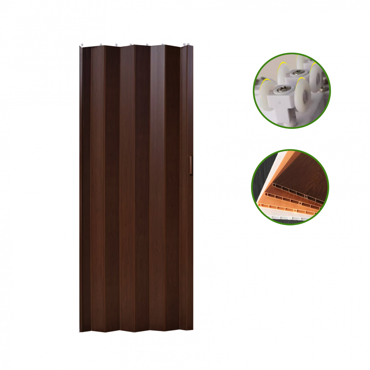 Porta De Fole 205x83cm Nogueira - 20028343 - MaxMat