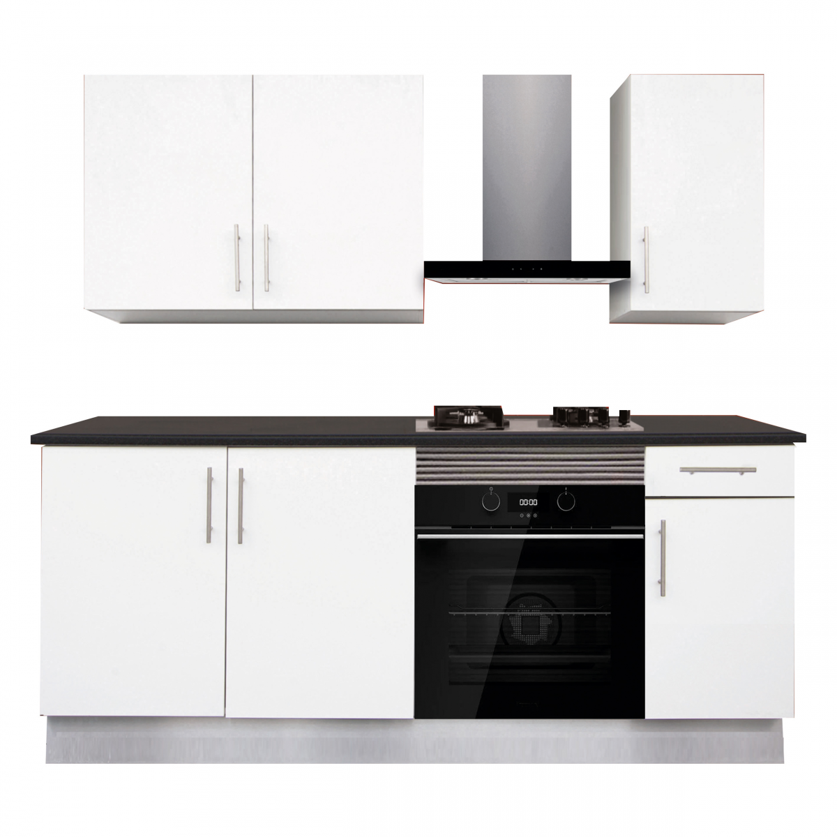 Cozinha Melamina Branca 2 metros - 20030923 - MaxMat