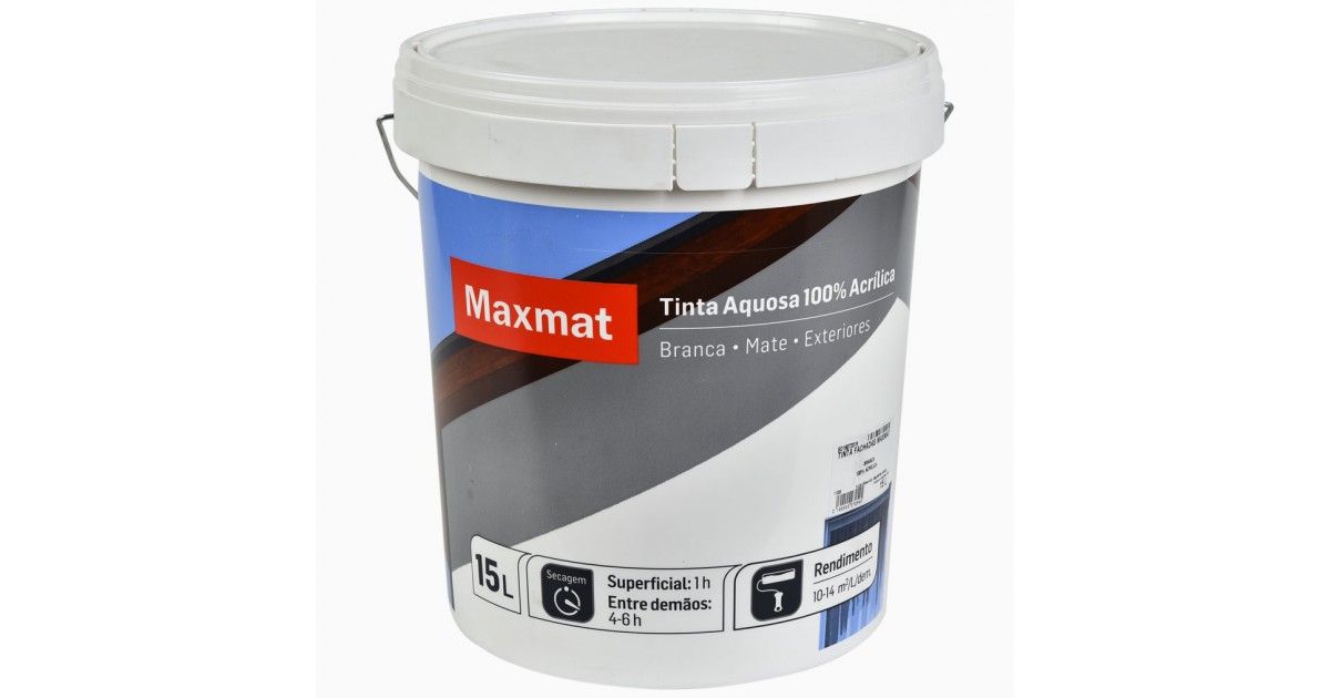 Tinta Fachadas 100% Acrílica 15L | MaxMat