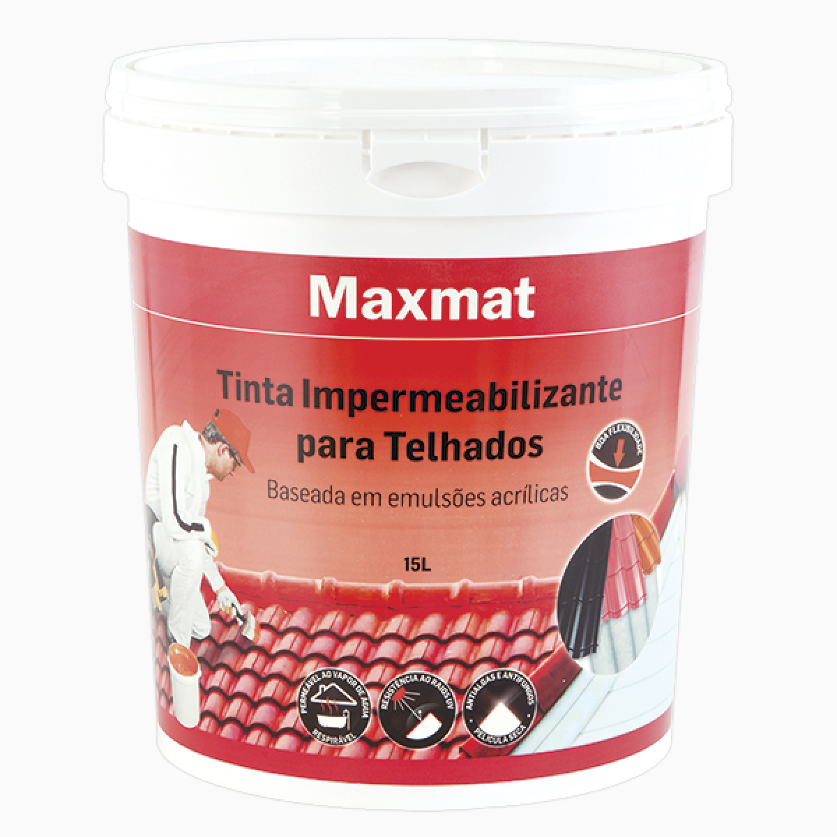 Tinta Impermeabilizante Coberturas 15L - 10064677 - MaxMat
