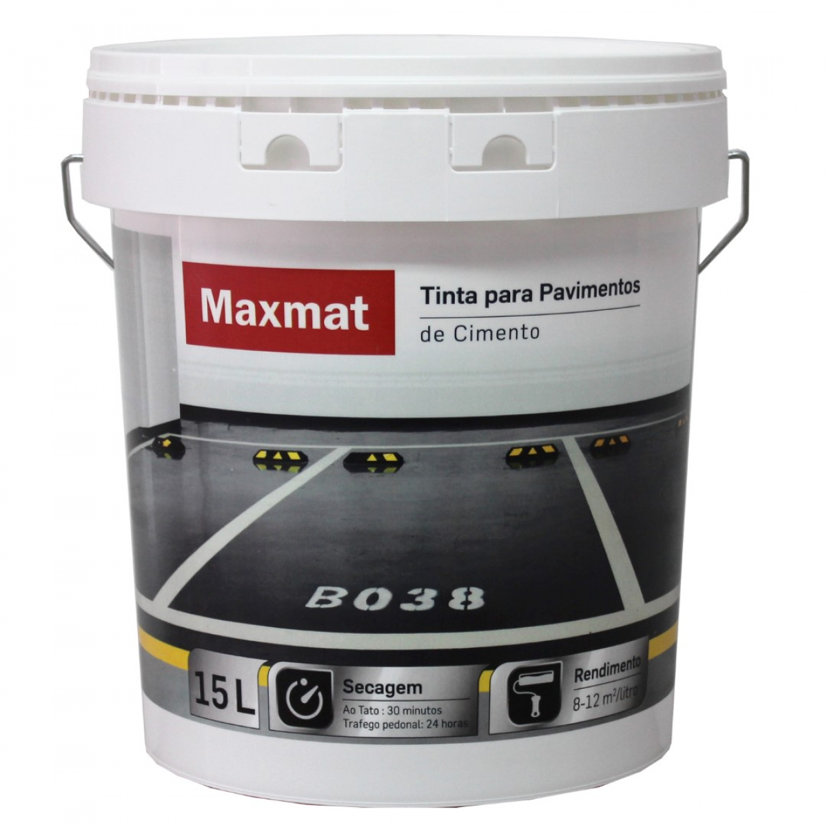 Tinta Pavimento MAXMAT Cinza 15L - 20015853 - MaxMat
