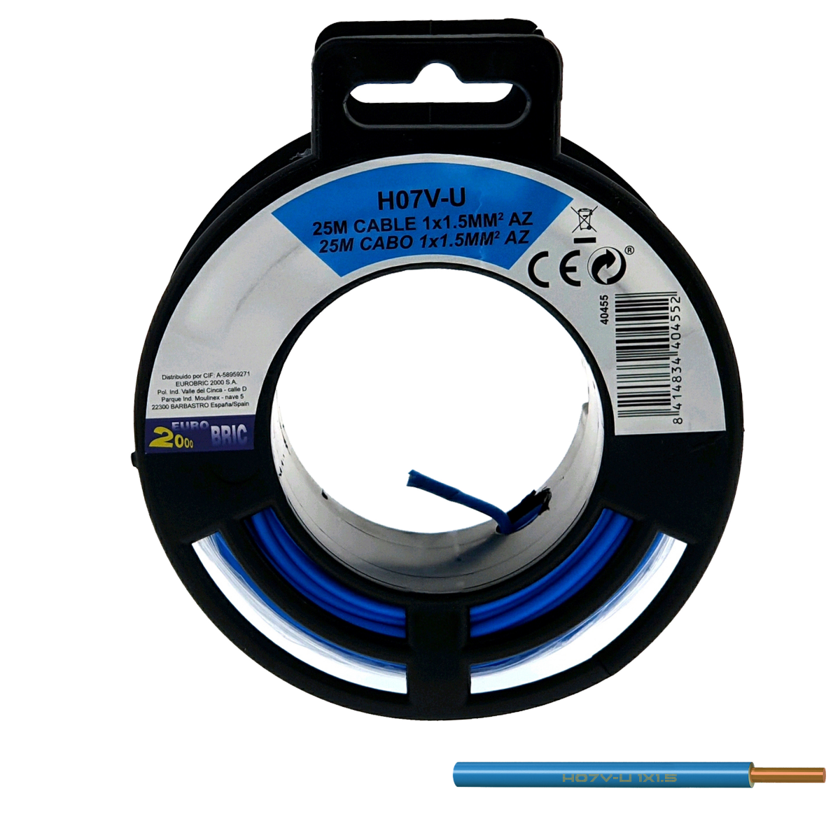 Cabo Ho7 V-U 1x1.5mm² Azul 25m - 10072613 | MaxMat