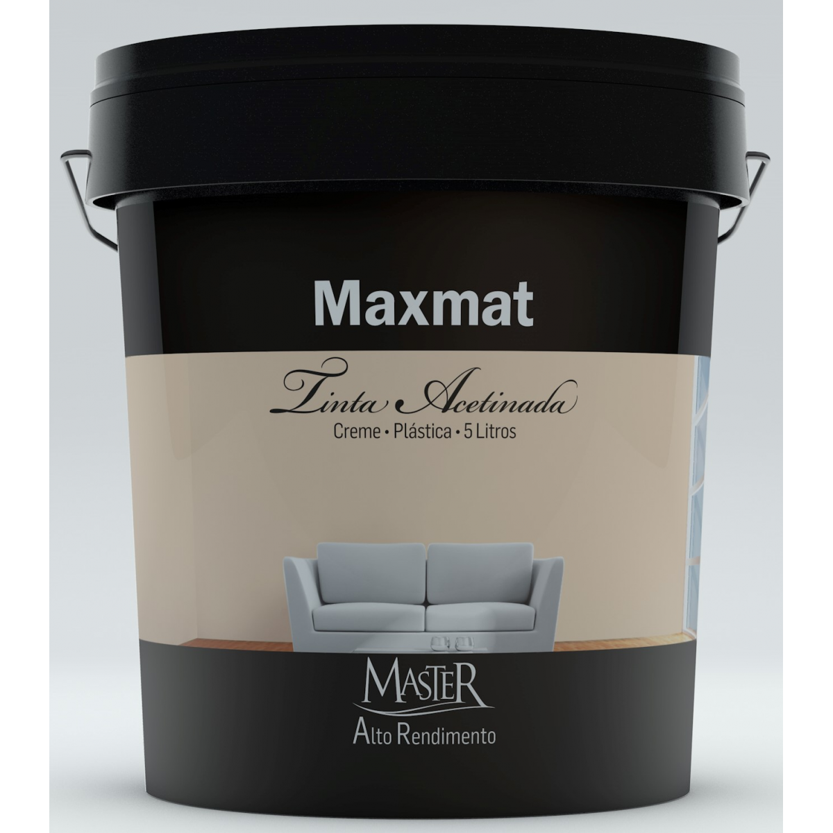 Tinta Maxmat MASTER Interior Acetinada Creme 5L - 10073685 | MaxMat