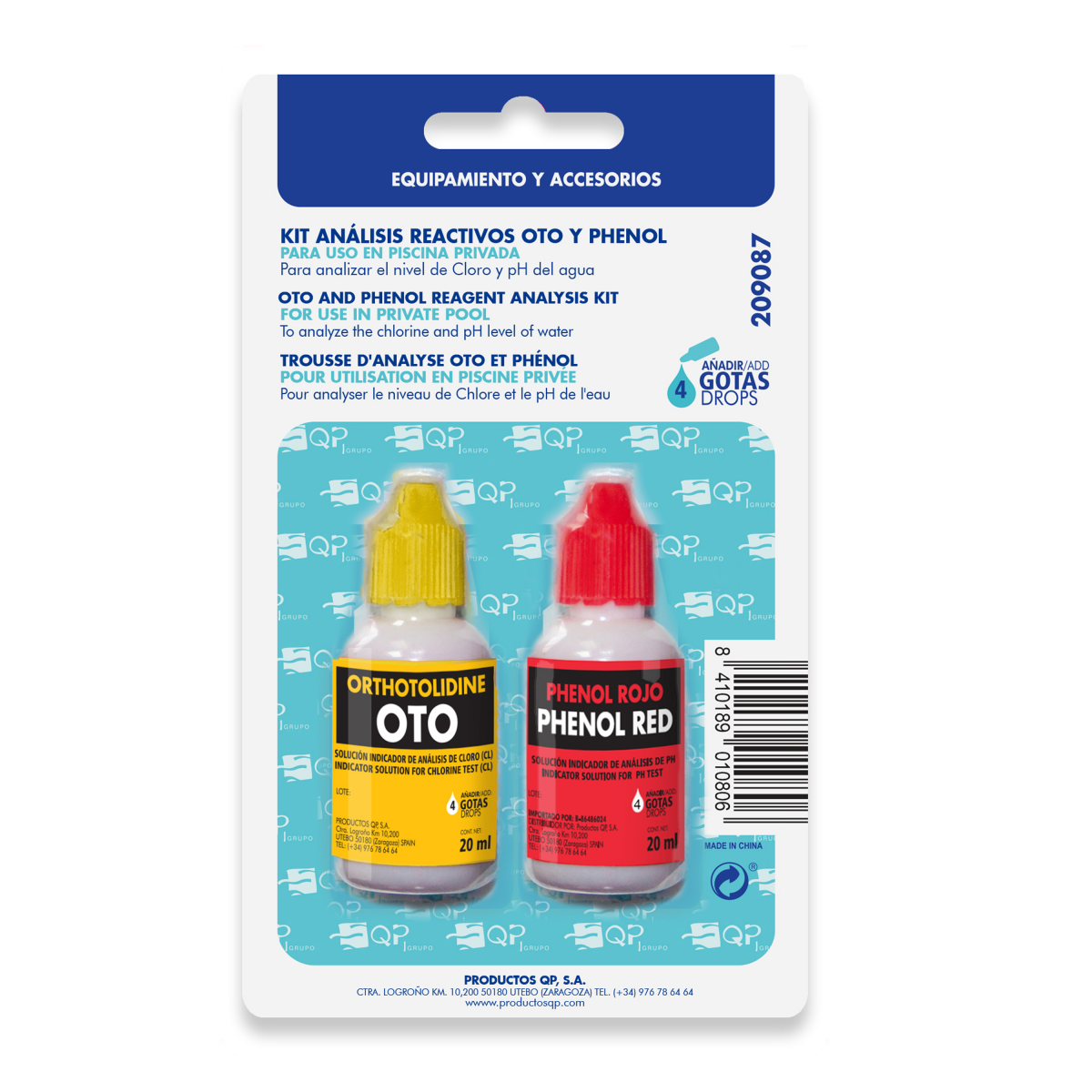 Kit Reativos Para Teste De Cloro - 10053060 - MaxMat