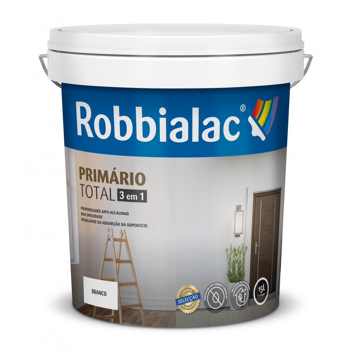 Primario Total 3em1 Interior/Exterior Robbialac 15l - 20031277 - MaxMat