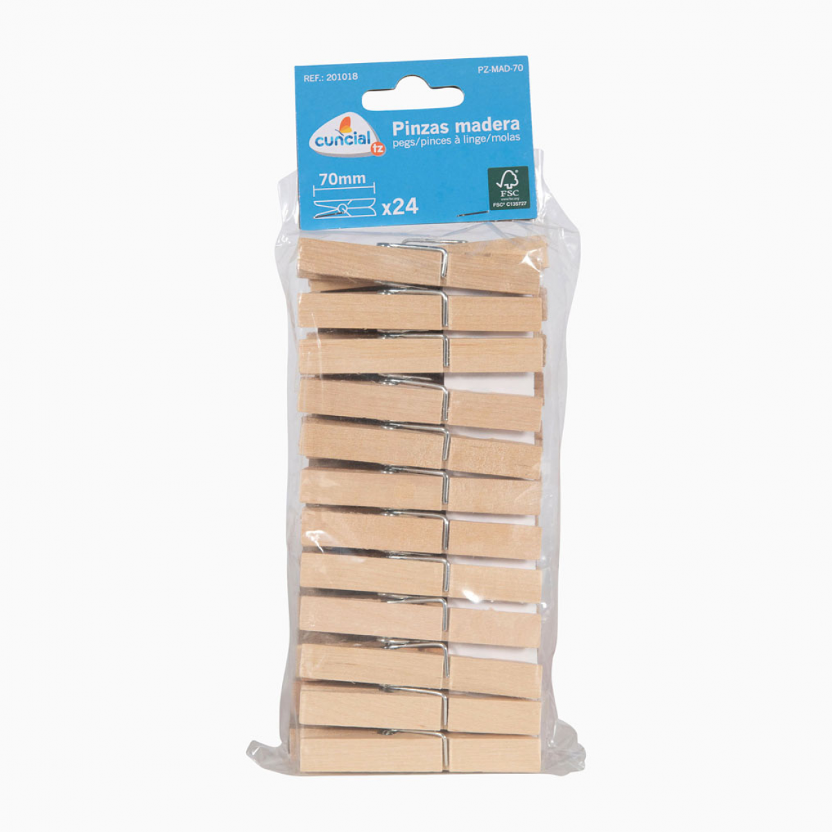 Molas De Madeira P/ Roupa 24un - 20026790 - MaxMat