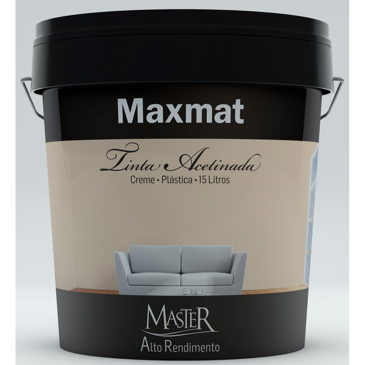 Tinta Maxmat MASTER Interior Acetinada Creme 15L - 10073686 - MaxMat