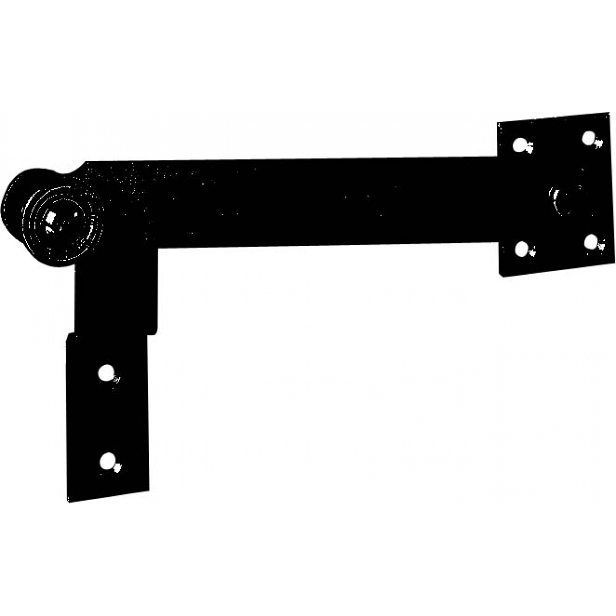 Fecho Cancela com 2 Sup. Preto 190mm - 10071129 | MaxMat