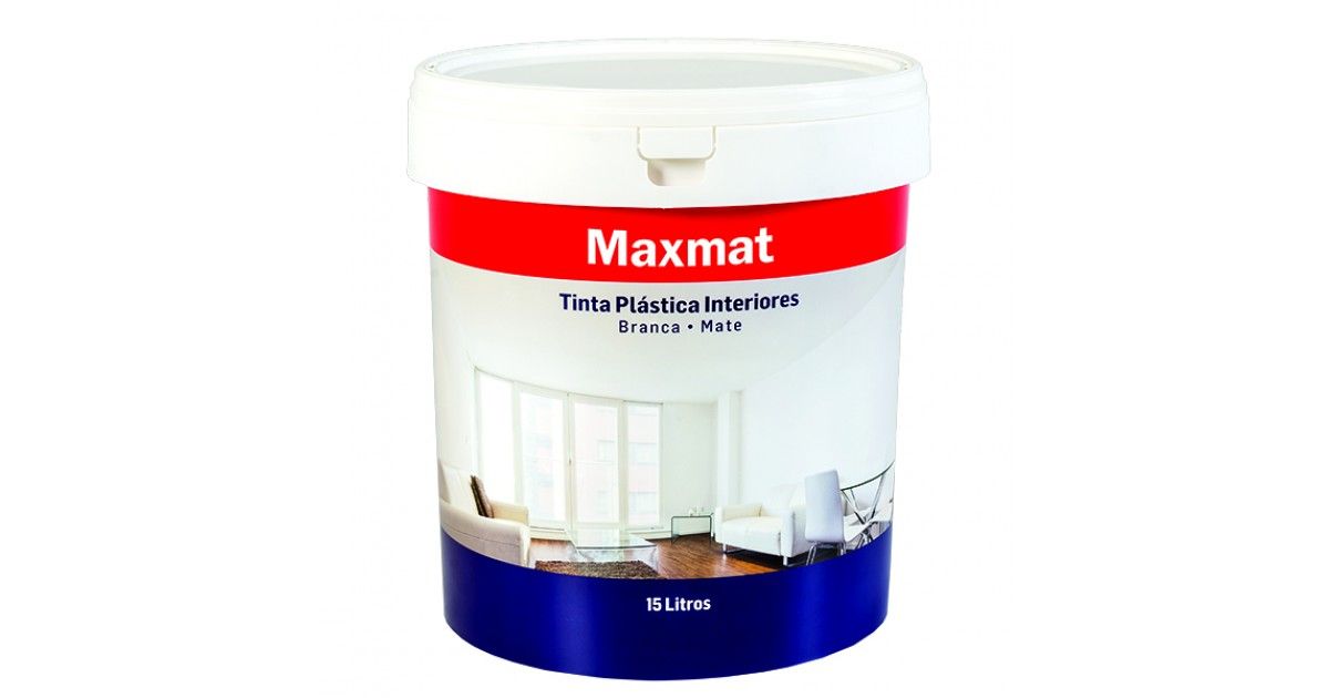 Tinta Interior Branca Lisa Mate 15L | MaxMat