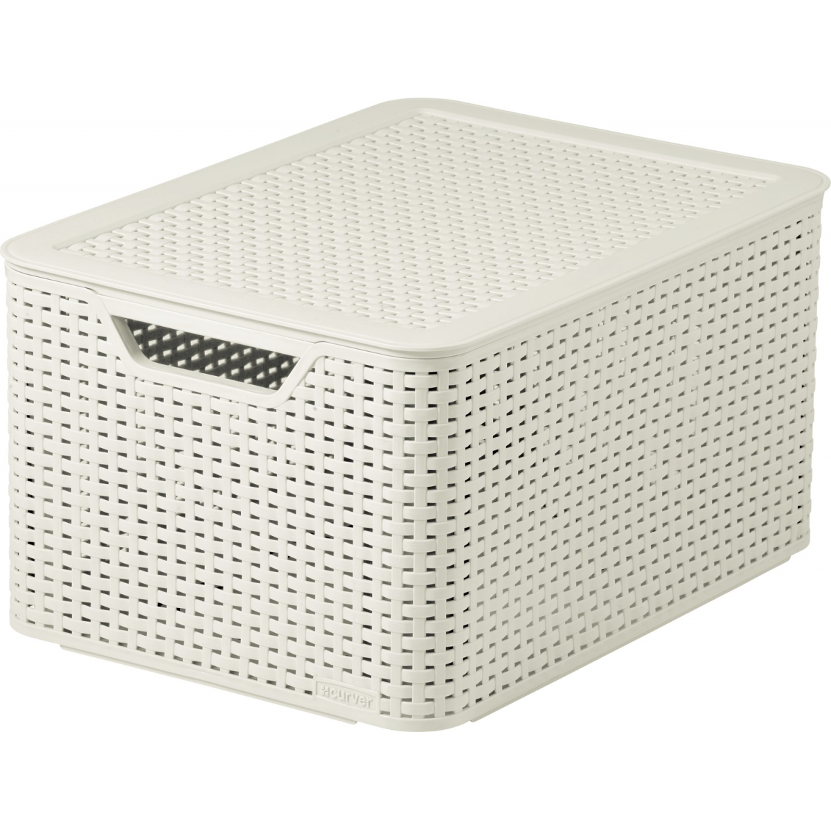 CAIXA COM TAMPA STYLE 30L BRANCA - 20031053 | MaxMat