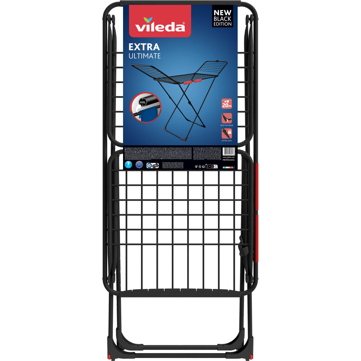 Estendal X-Legs Extra Ultimate Preto Vileda - 20031703 - MaxMat
