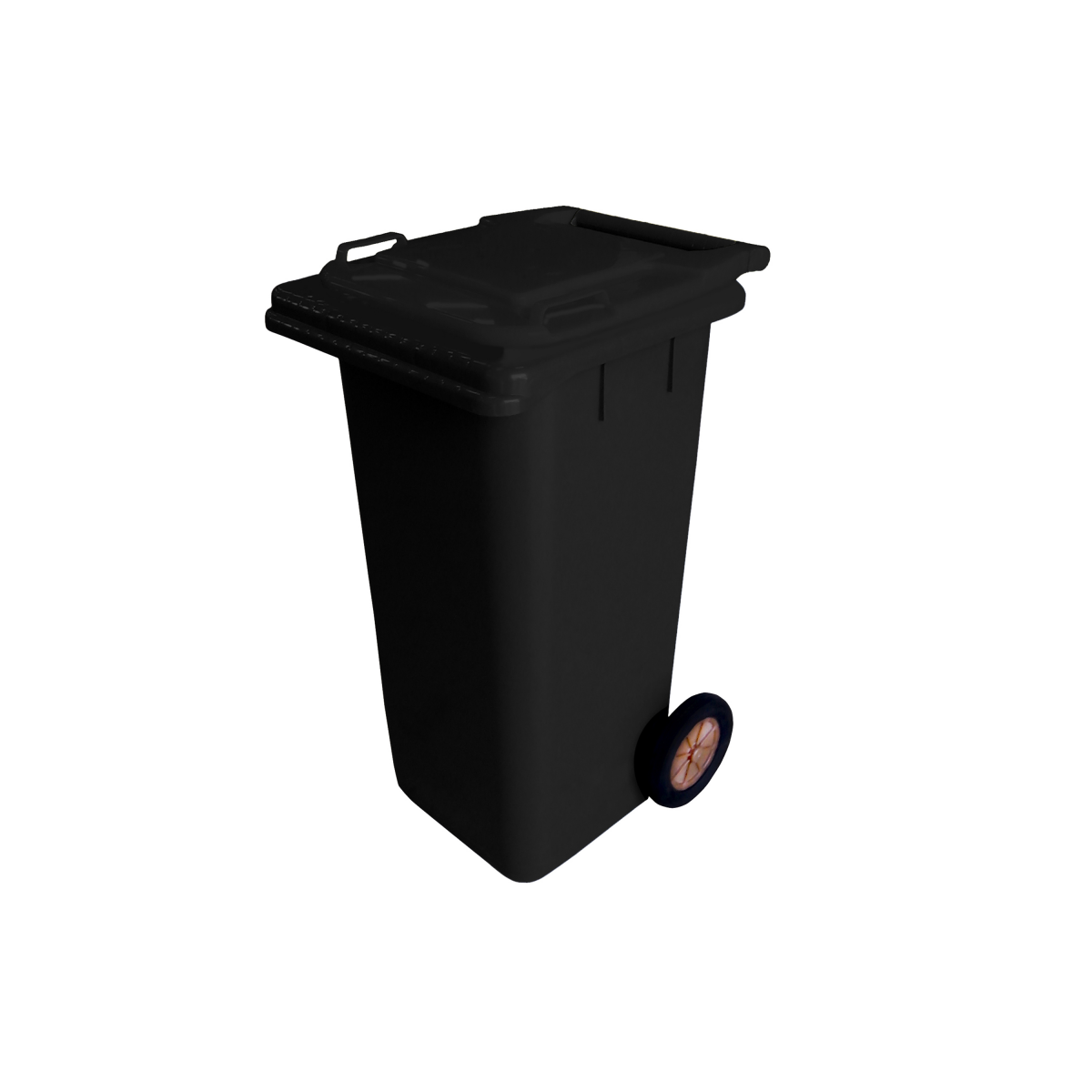 Contentor Residuos 120 Litros Preto - 20005655 - MaxMat