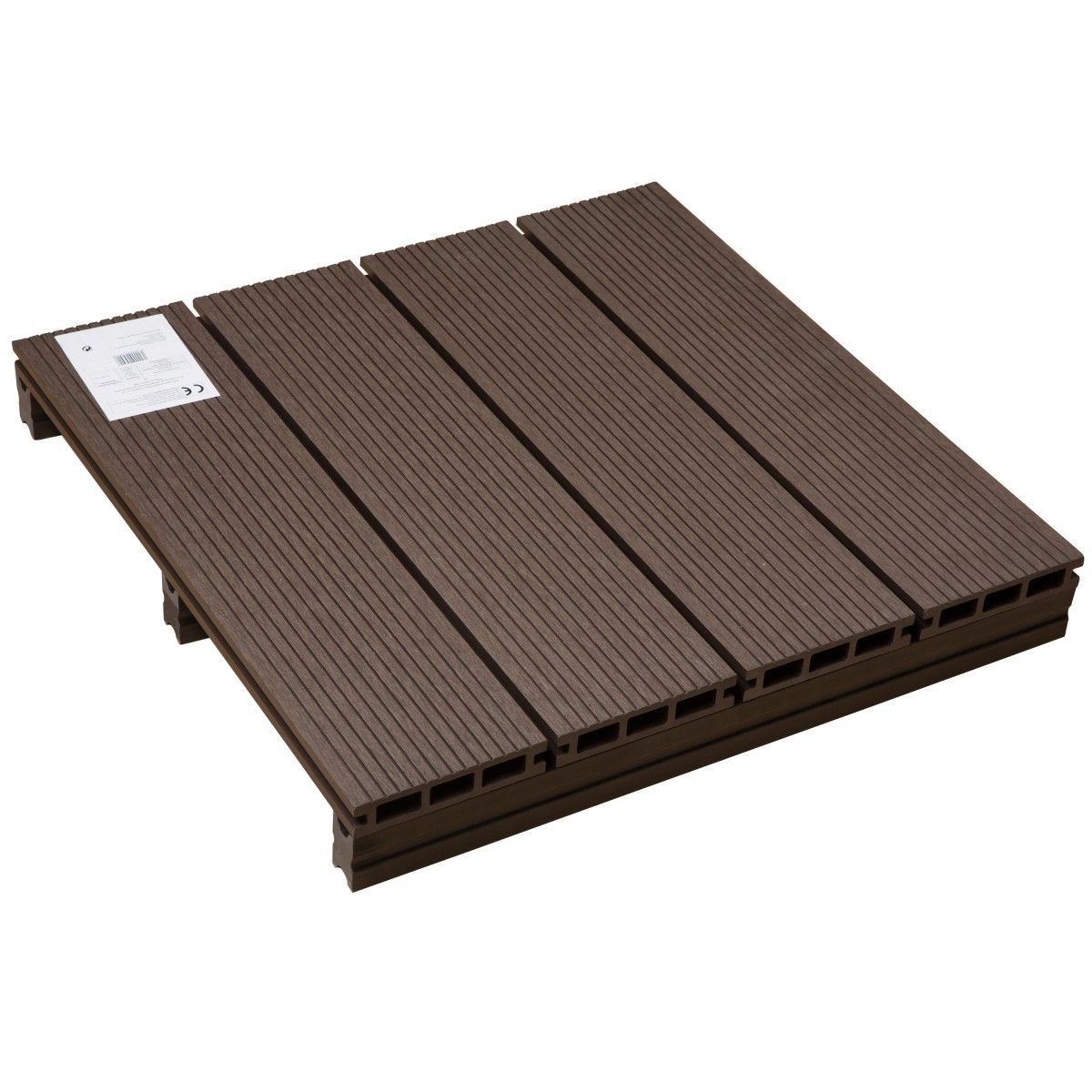 Estrado Deck Compósito 50x50x6.5cm Castanho - 10070600 | MaxMat