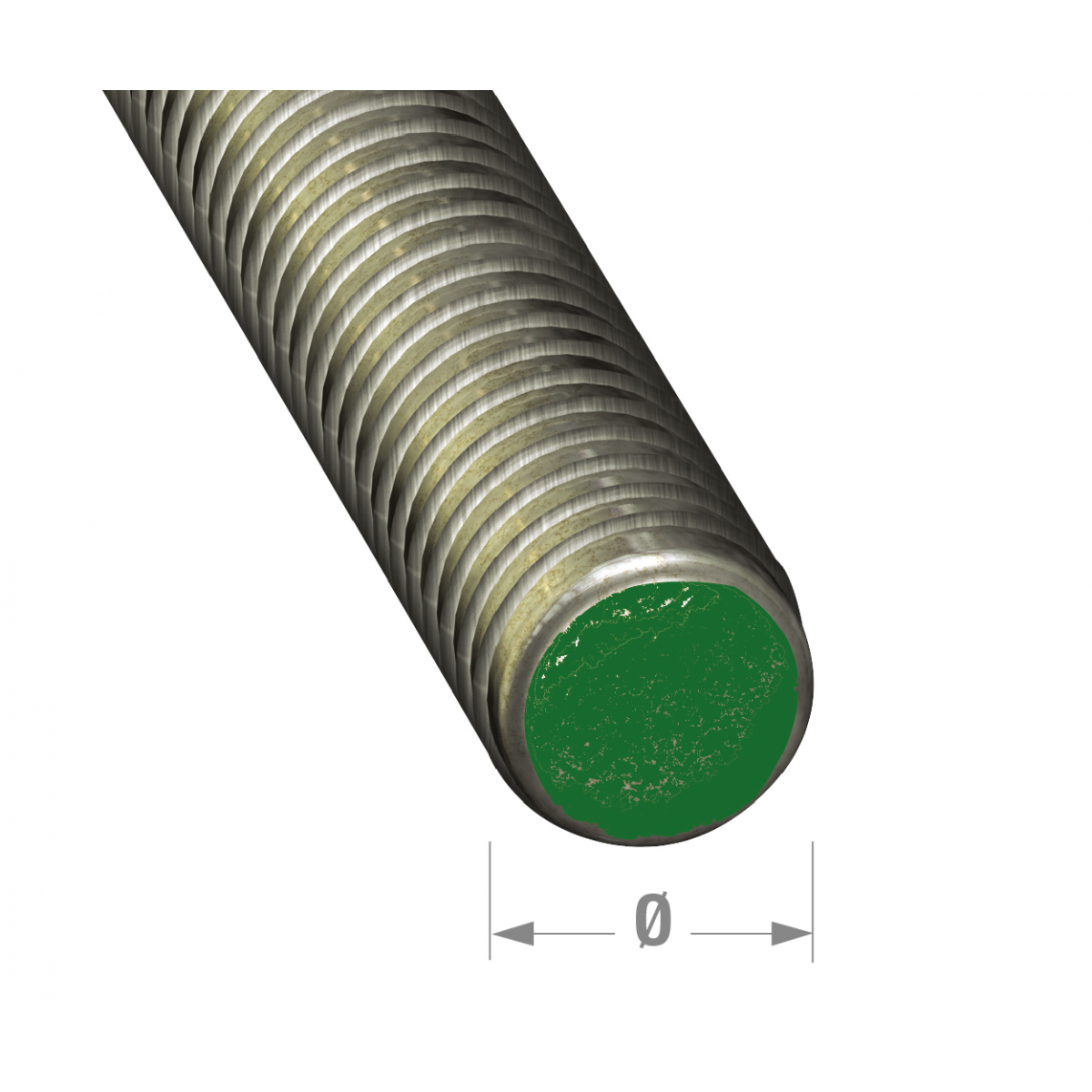 Varão Roscado Inox 10mm-1m - 2401460 - MaxMat