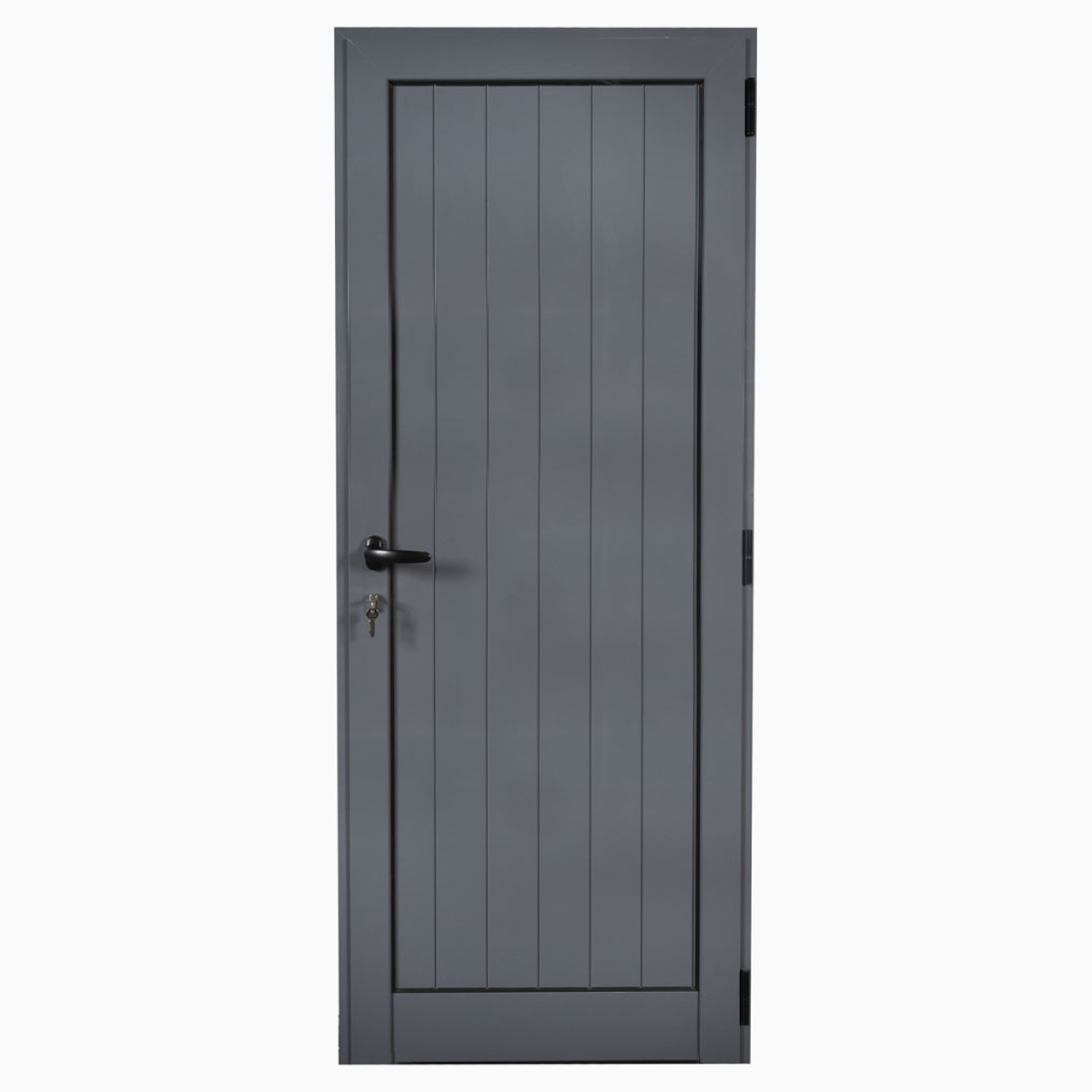 Porta Alumínio 200x80cm Esquerda Cinza - 20025052 - MaxMat