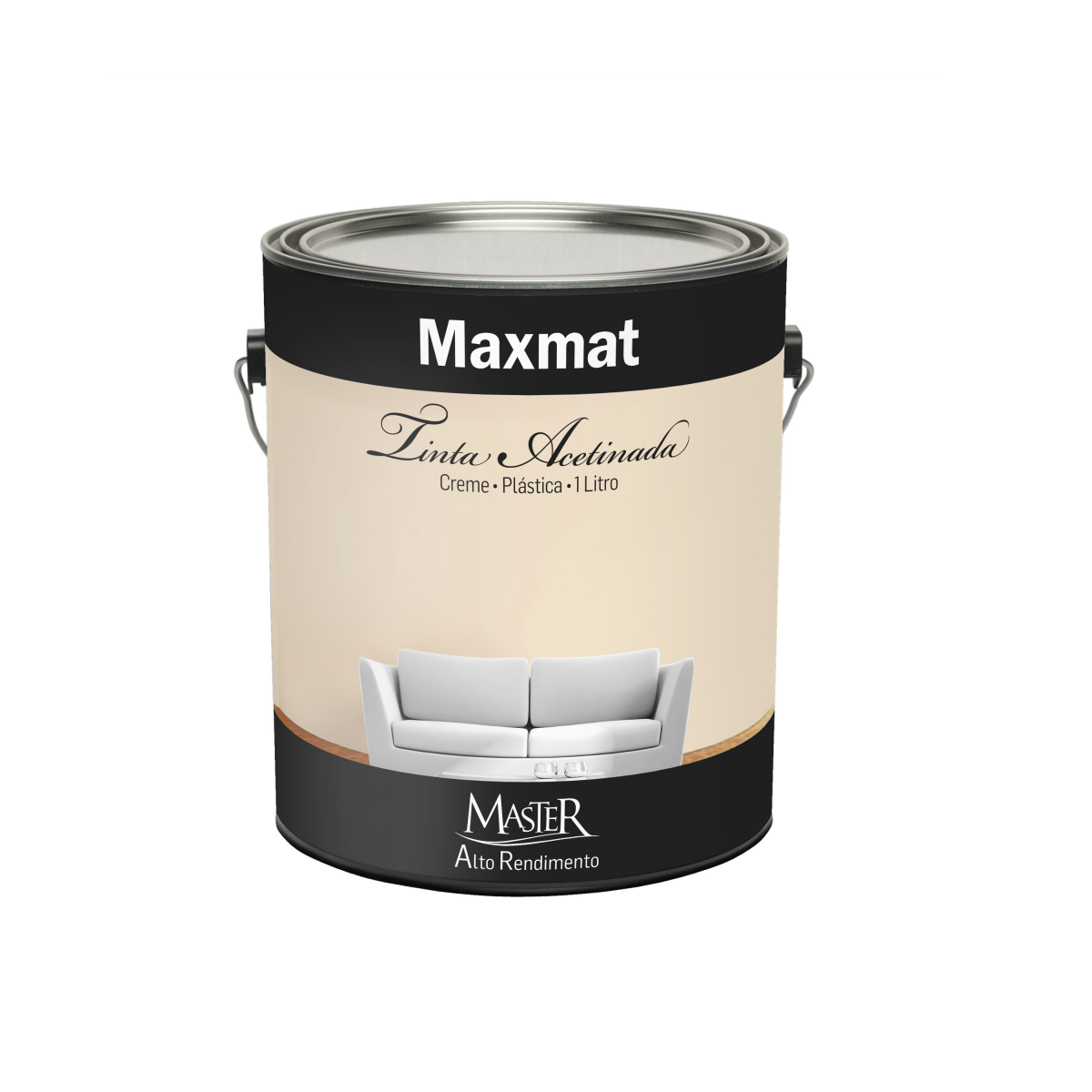 Tinta Maxmat MASTER Interior Acetinada Creme 1L - 20003458 | MaxMat