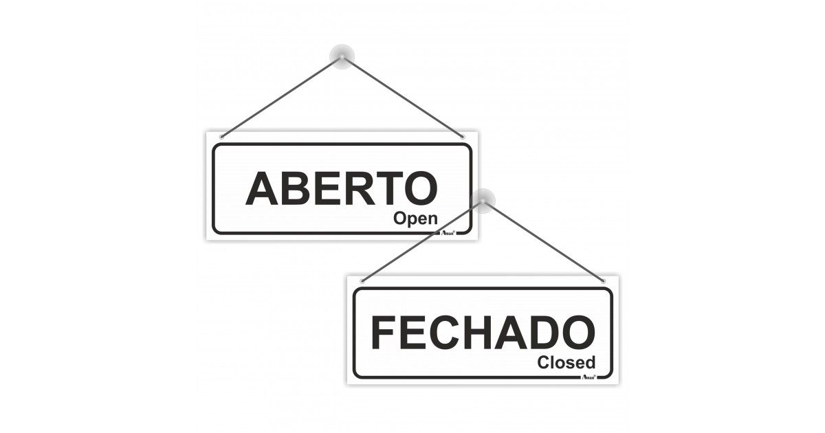 Sinalética "Aberto/ Fechado" | MaxMat