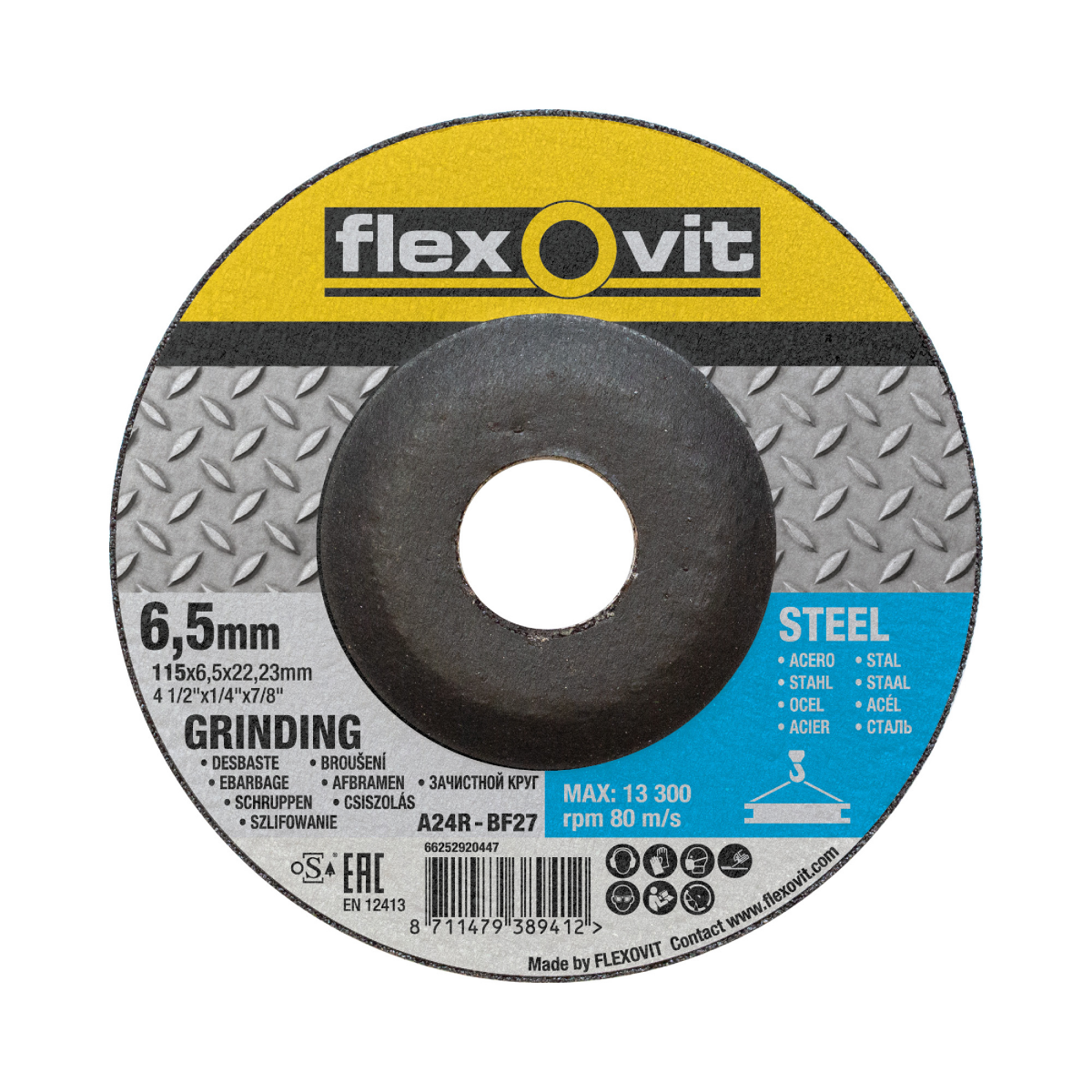 Disco Rebarbar Metal 115mm - 10012362 - MaxMat