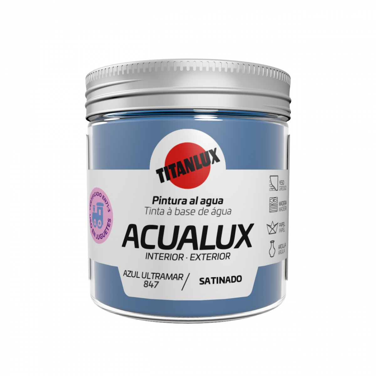 Tinta Acualux Acetinado Azul Ultramar 75ml - 20023672 | MaxMat