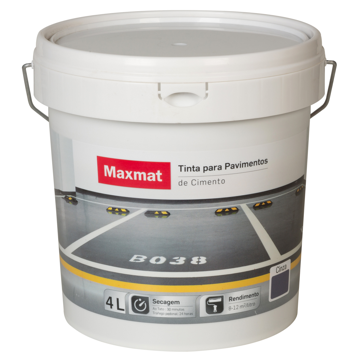 Tinta Acrilica Pavimento Maxmat Cinza 4l - 10068728 - MaxMat