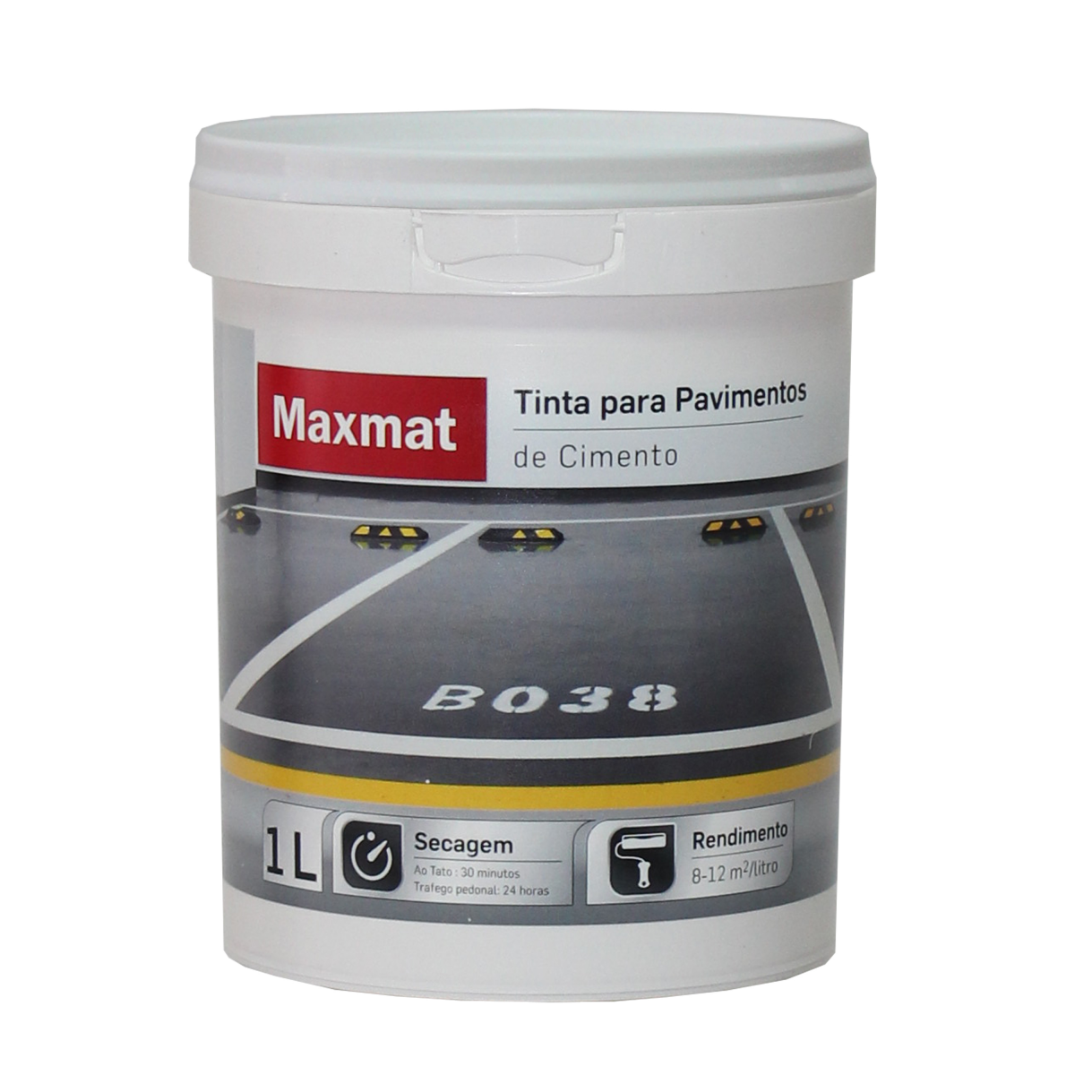 Tinta Pavimento MAXMAT Cinza 1L - 10068724 - MaxMat